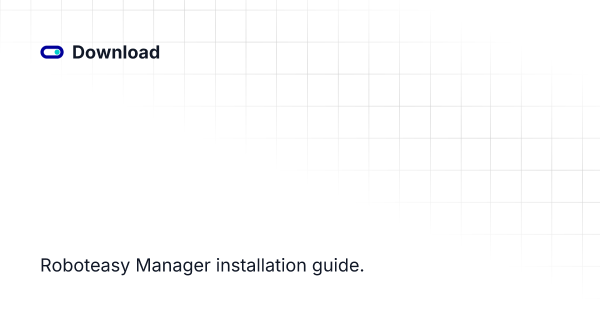 Manager Setup | Download