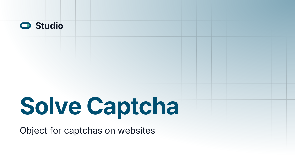 Solve Captcha | Studio