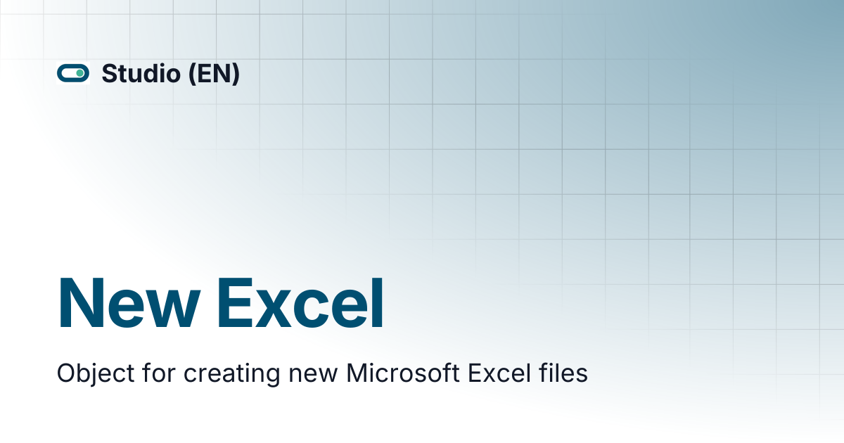 New Excel | Studio