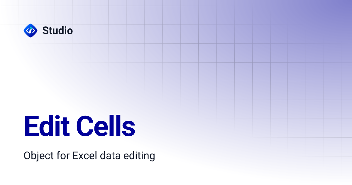 Edit Cells | Studio