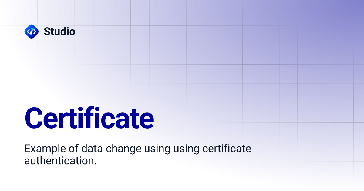 Certificate | Studio