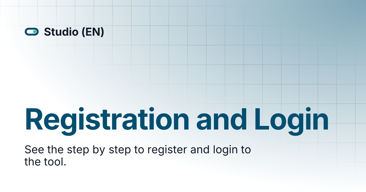 Registration and Login | Studio