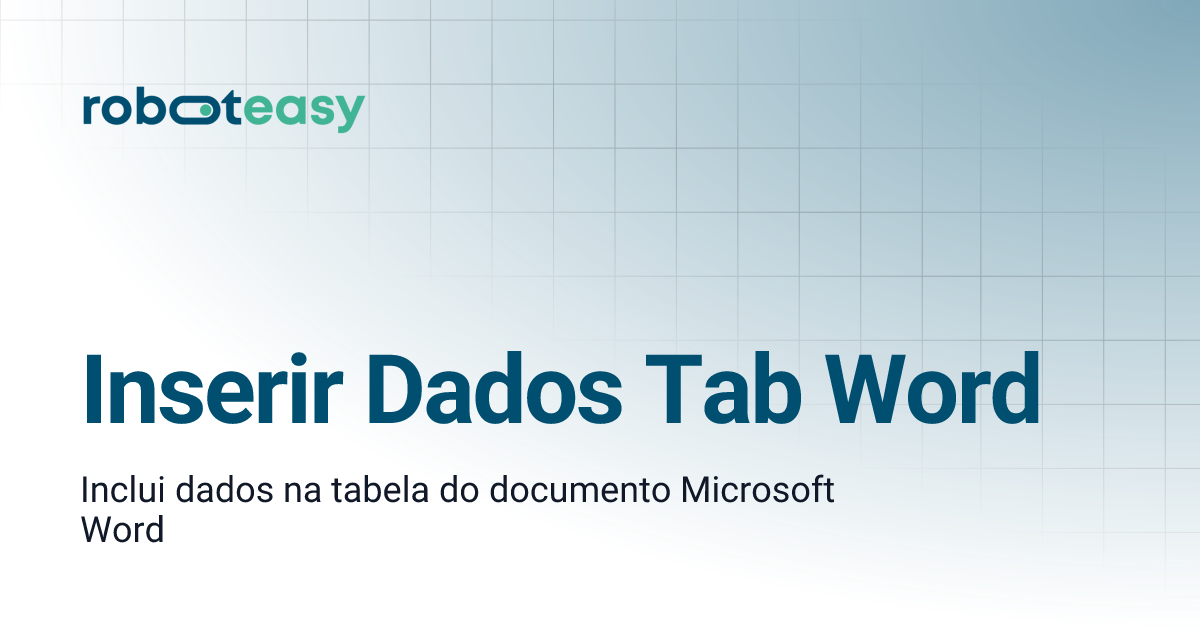 Inserir Dados Tab Word | Studio