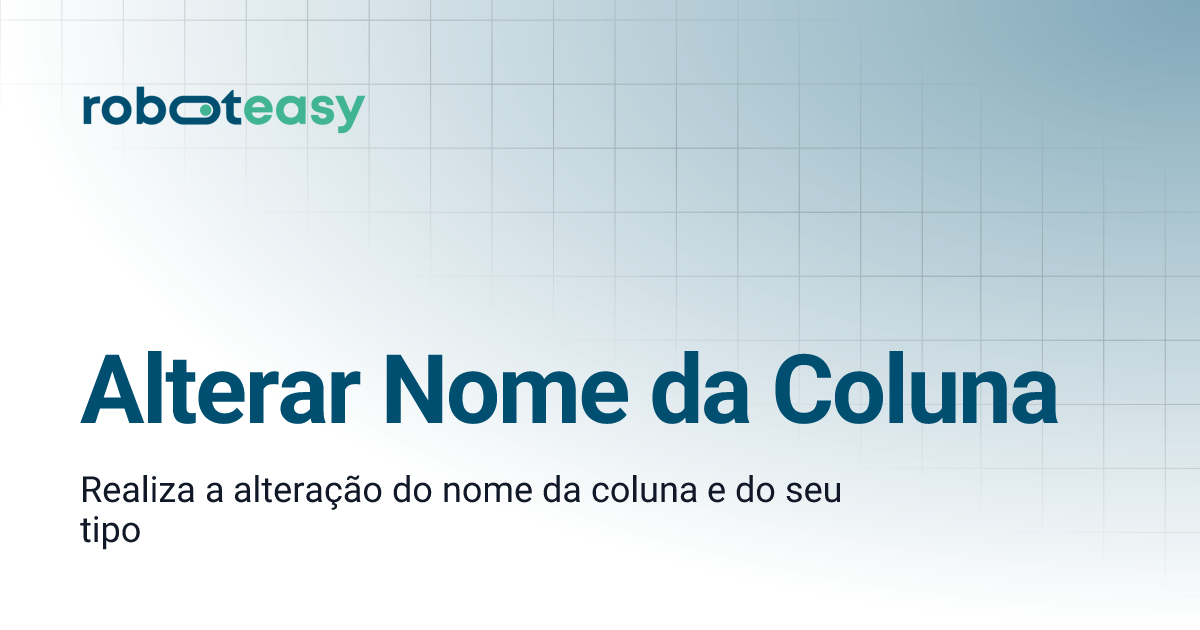 Alterar Nome da Coluna | Studio