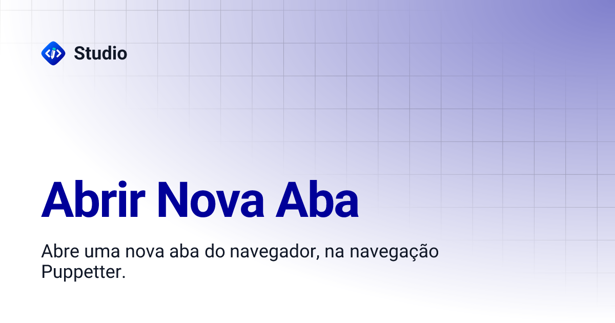 Abrir Nova Aba | Studio