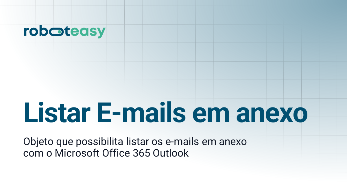 Listar E-mails em anexo | Studio